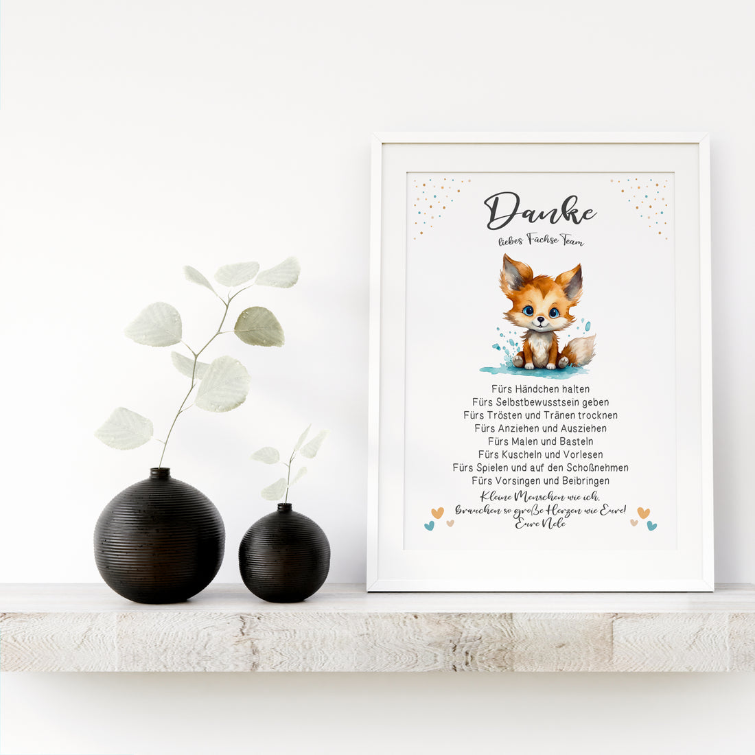 Abschiedsgeschenk Danke Kita Erzieherin Kindergarten Fuchs – mapuredesign