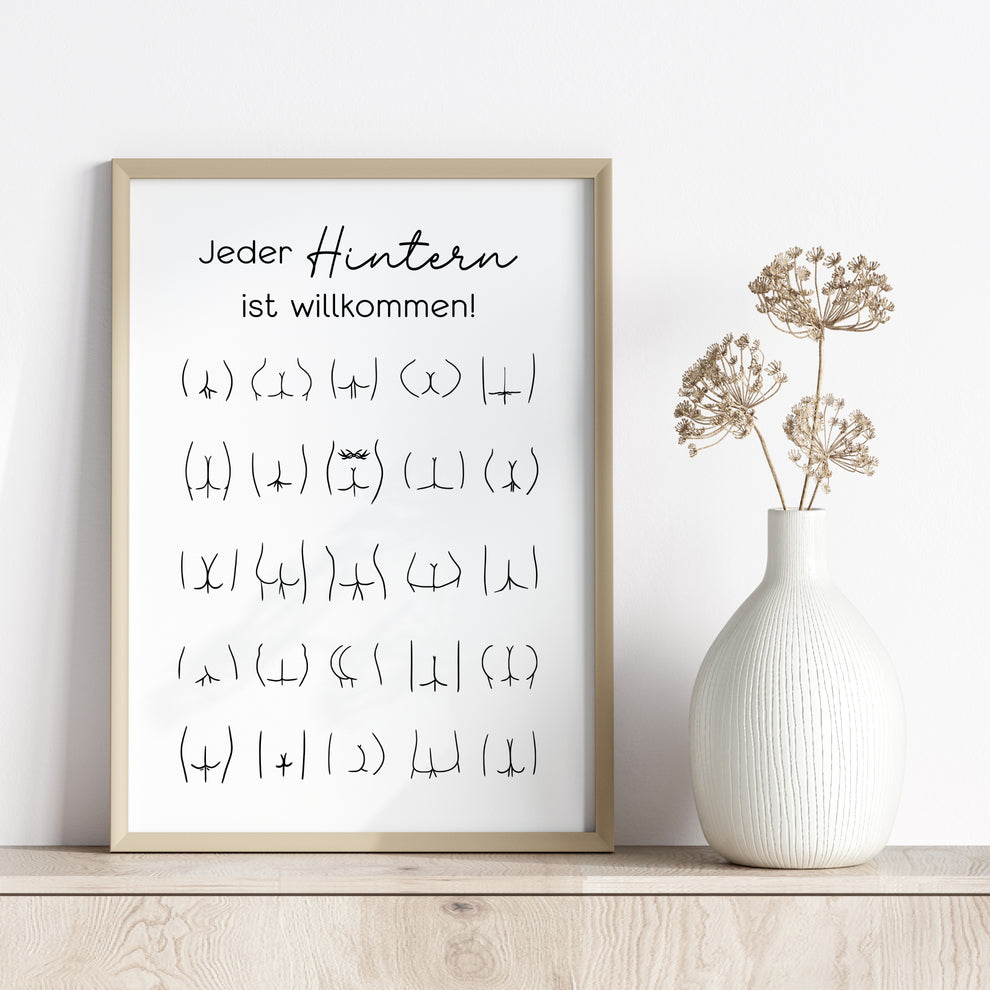 Hintern Po Poster Badezimmer Ärsche Arsch Toilette Gäste WC Spruch ...